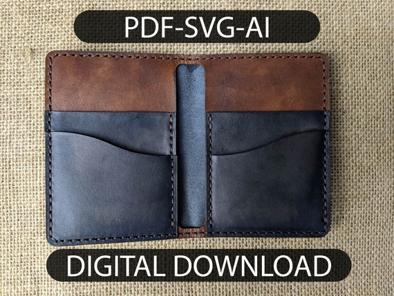 Leather Wallet Template PDF Template Leather Project | Etsy