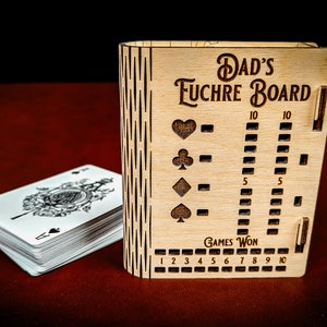 Personalized Wooden Euchre Score Board Playing Card Box - Etsy