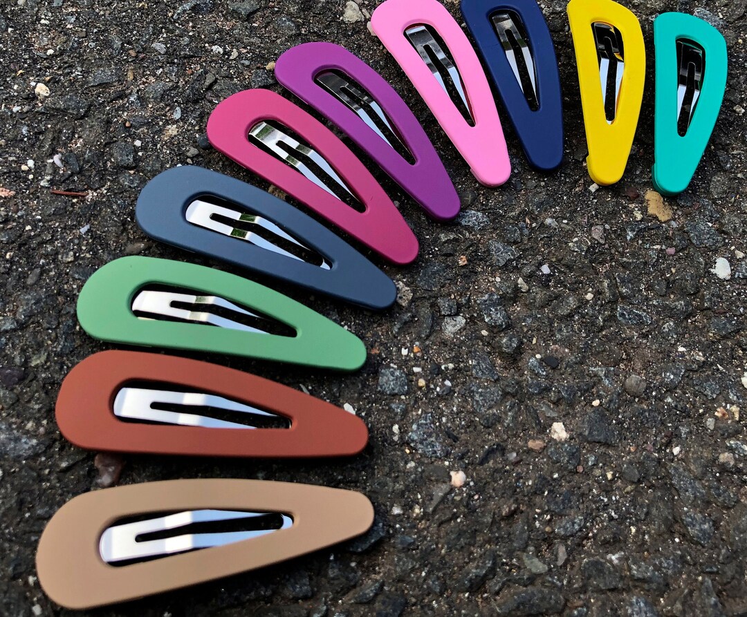 Large Snap Hair Clip,matte Acrylic Finish,girl,big Snap Clips,clip Gift ...
