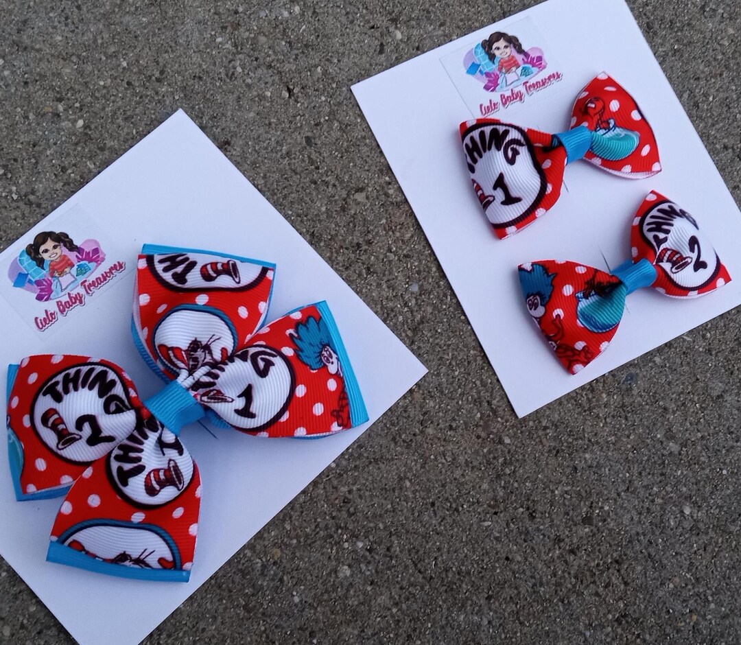 Choose the Size-thing 1 Thing 2-thing 1 Thing 2 Bow-dr Seuss Inspired ...