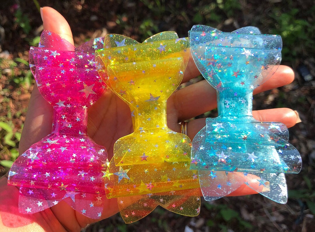 Stars Glitter Large Waterproof Pool Bows/pool Bows/girls Hair Bows ...