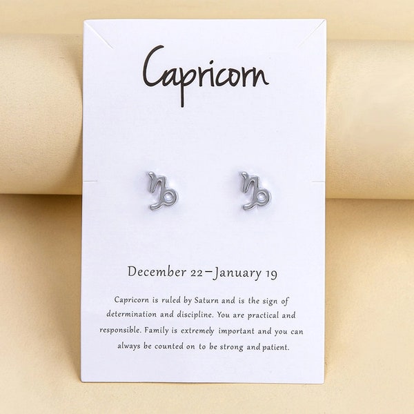 Capricorn Earrings - Etsy