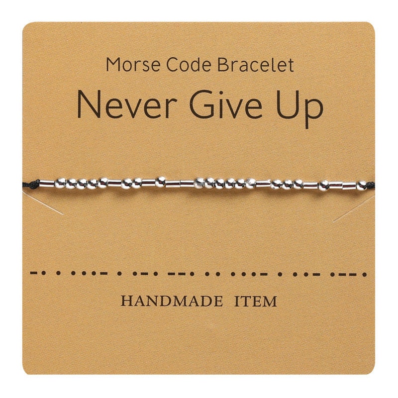 Morse Code Secret Message never Give Up Friendship - Etsy