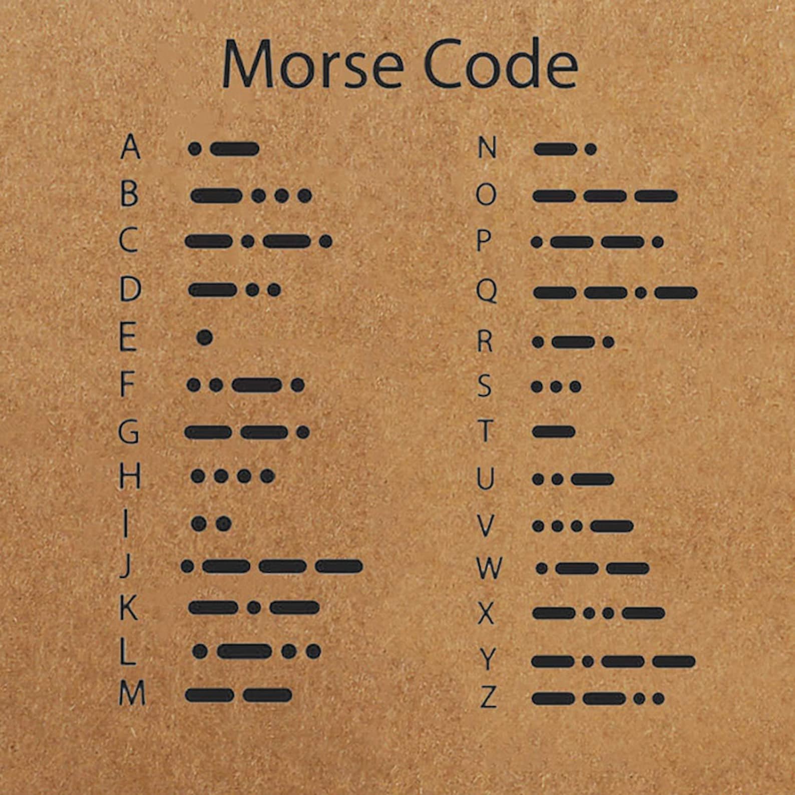Morse Code Secret Message never Give Up Friendship - Etsy