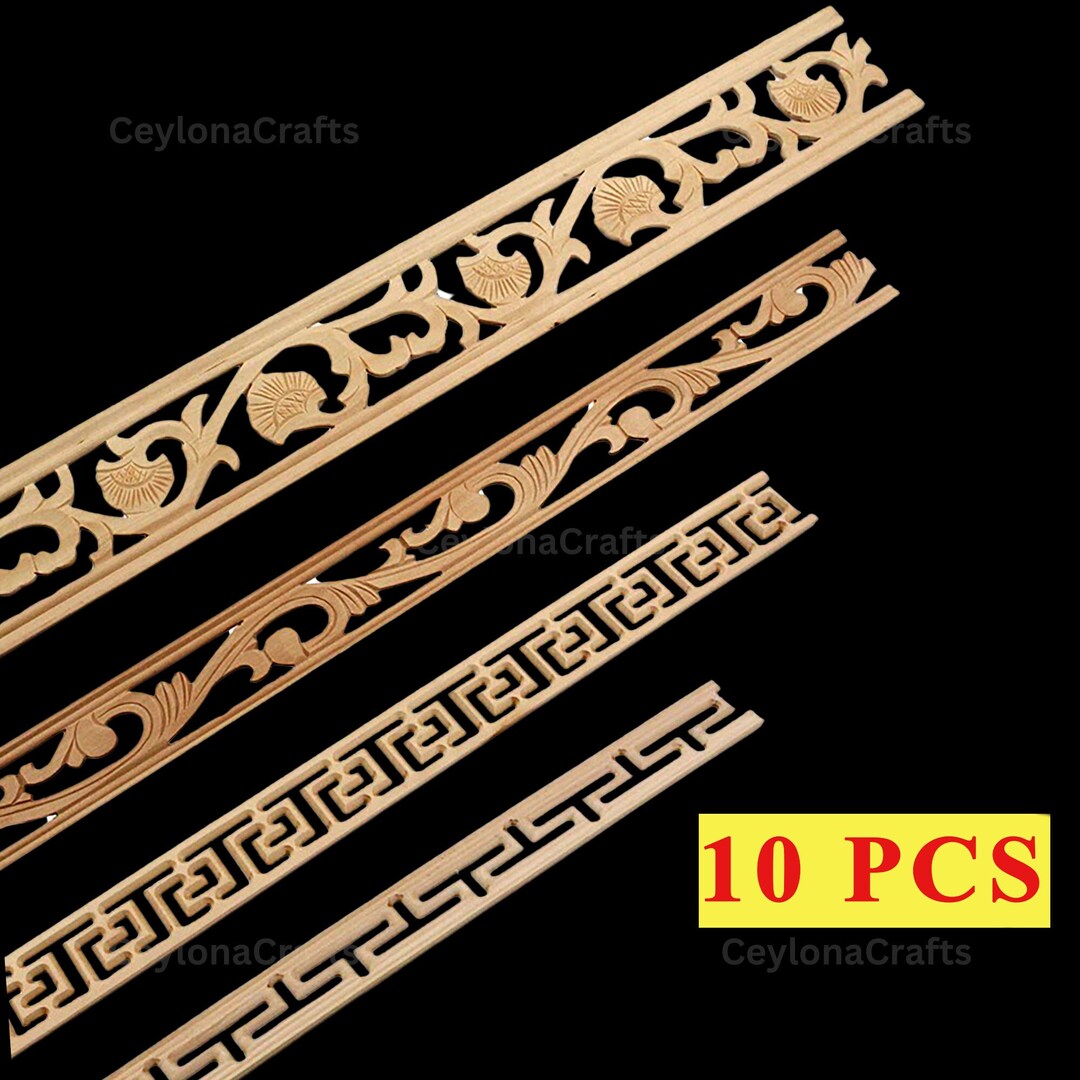 10PCS Unpainted Carved Line Bars for Edges Frames Mirror - Etsy