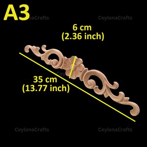 Rose Design Corner Wood Applique Only Wood Carved Unpainted Figurines ...
