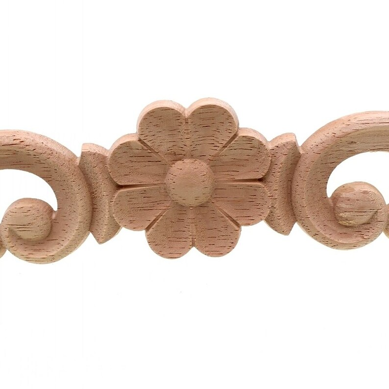 Rose Design Corner Wood Applique Only Wood Carved Unpainted - Etsy