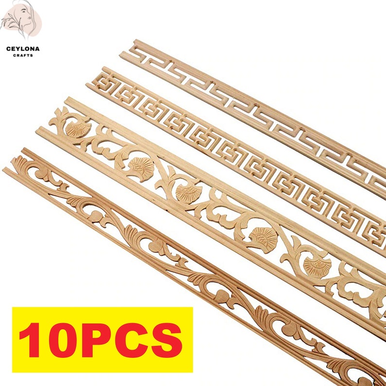 10PCS Unpainted Carved Line Bars for Edges Frames Mirror - Etsy
