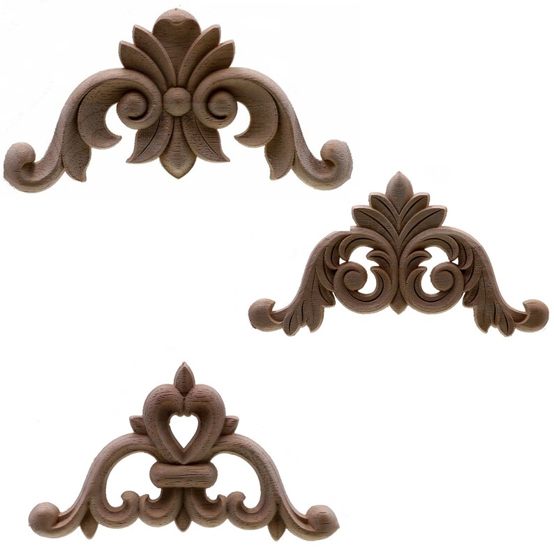 Corner Wood Applique Only Wood Carved Unpainted Figurines - Etsy