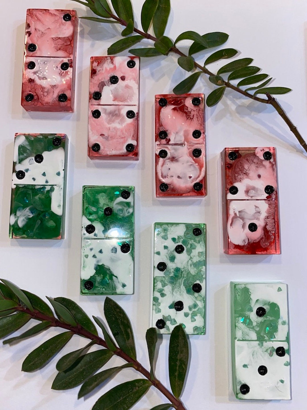 Handmade Resin Art Dominoes Set - Etsy Singapore