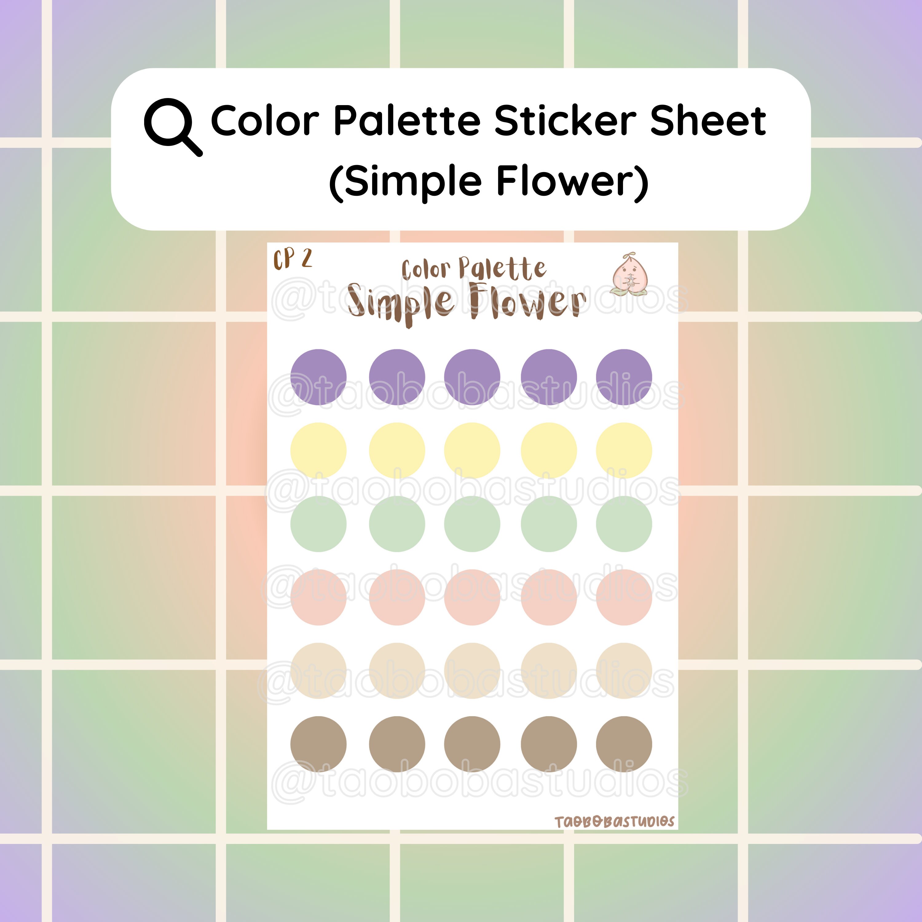 Starry Night Color Palette Sticker Sheet Deco Stickers Aesthetic ...