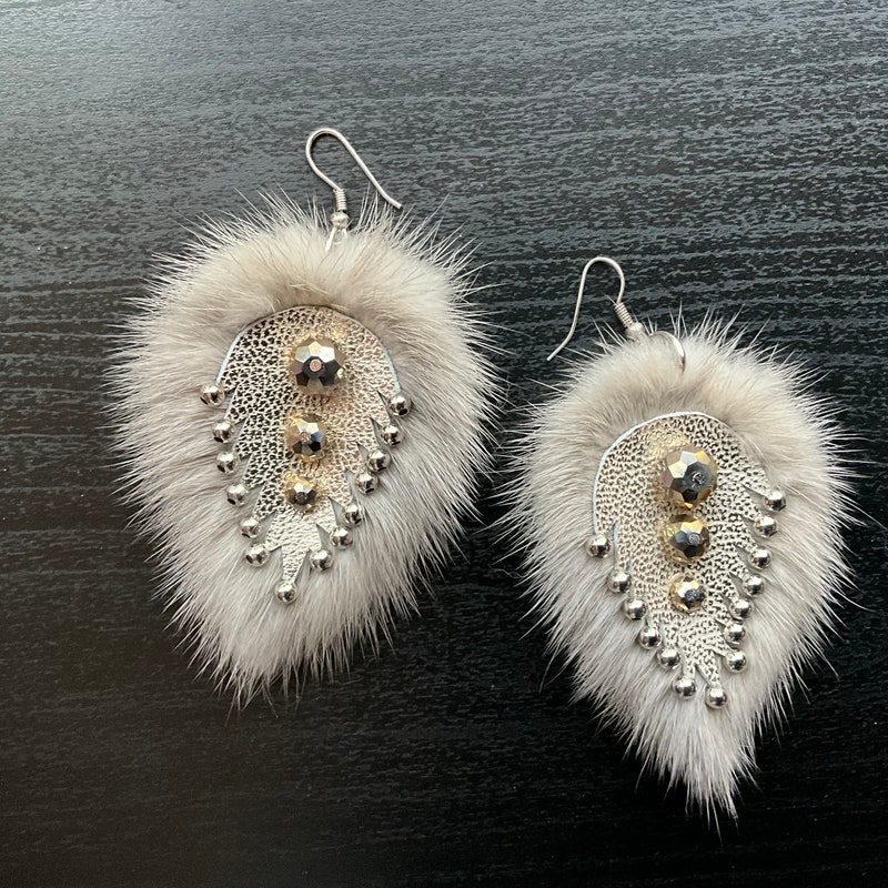 Fur Earrings - Etsy