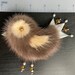 Brooch Bird, Fur Bird, Unique Pin, Fur Crafted Bird, Handmade Bird. - Etsy