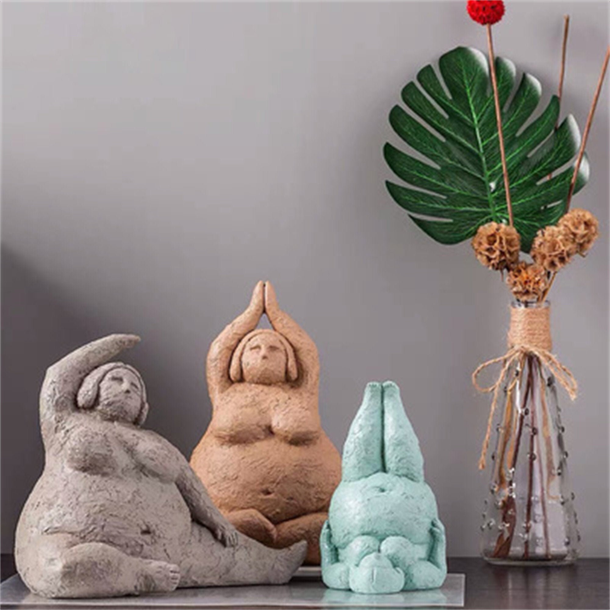 Abstract Fat Lady FigurinesCreative Woman OrnamentHome Decor | Etsy