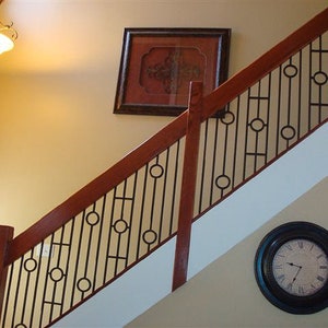 Satin Black 16.1.31 Two Ring Solid Iron Baluster for Staircase - Etsy