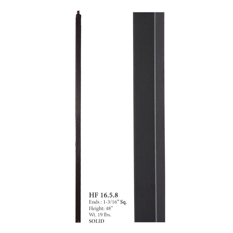 Satin Black 16.5.8 Plain Square Iron Newel Support Post for - Etsy