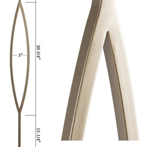 Dorado Gold 16.6.7 Single Marquis Hollow Iron Baluster for Staircase ...