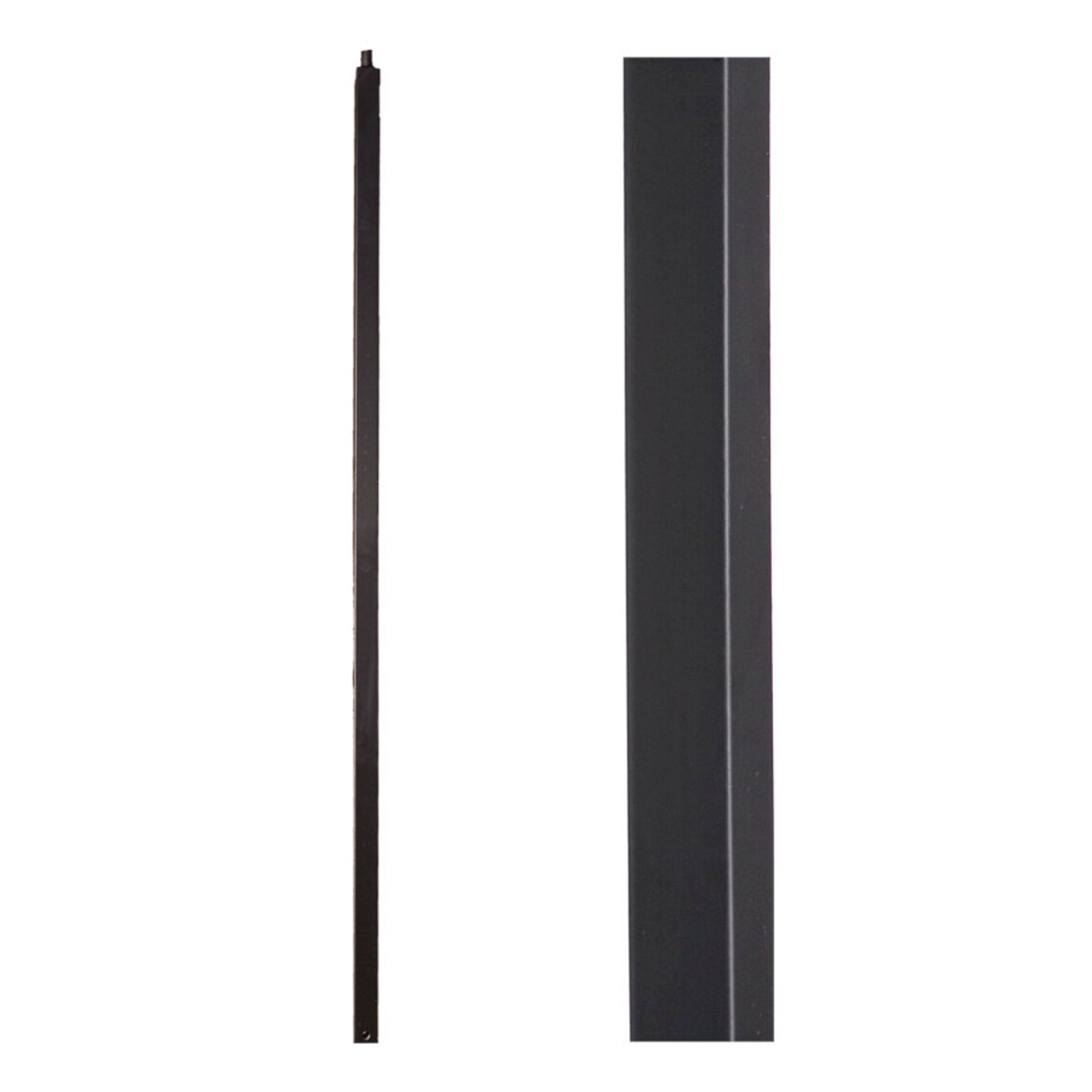 Satin Black 16.5.8 Plain Square Iron Newel Support Post for | Etsy