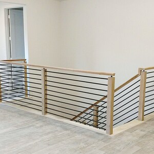 Satin Black 5.1.1 8 Foot X 5/8-inch Round Horizontal Bar Baluster for ...