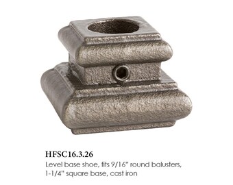 Satin Black 16.3.2 Angled Base Shoes for 1/2 Inch Square Iron - Etsy