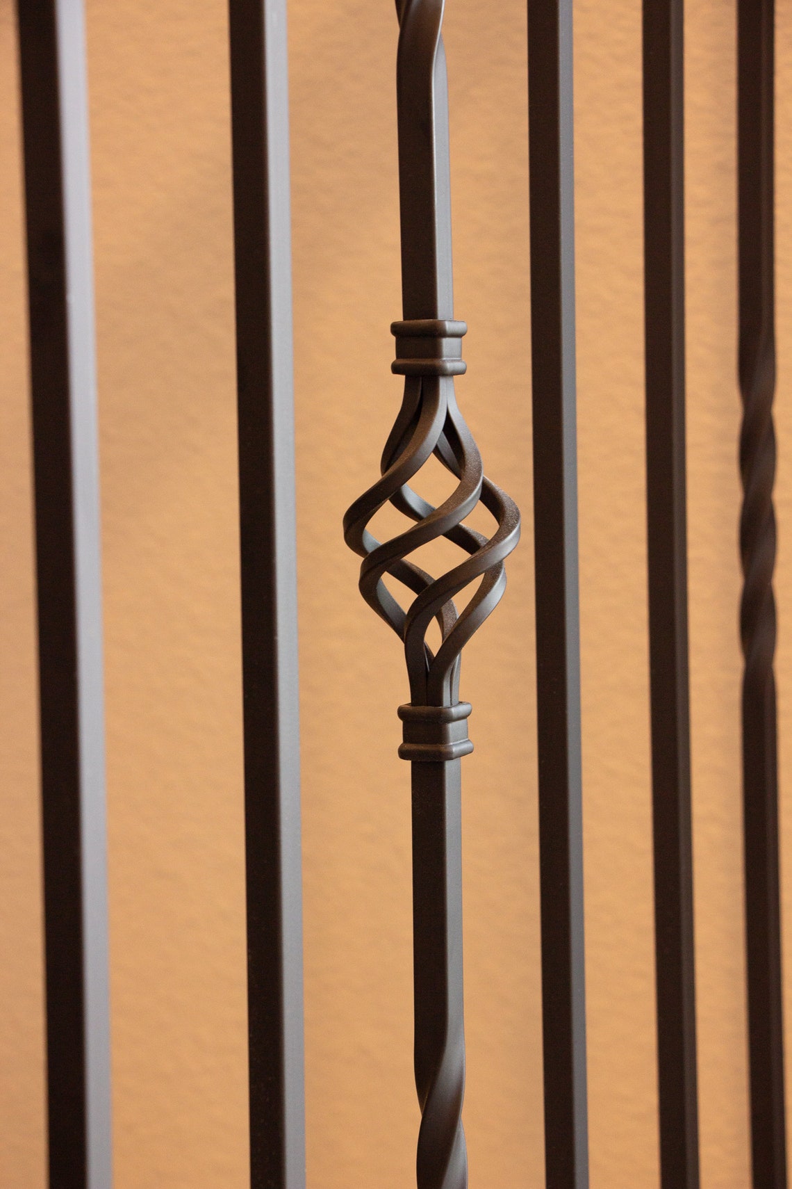 Satin Black 16.1.3 Single Basket Solid Iron Baluster for - Etsy