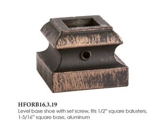 Oil Rubbed Bronze 16.3.2 Angled Base Shoes for 1/2 Inch Square | Etsy