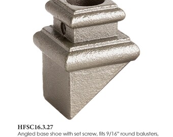 Satin Black 16.3.2 Angled Base Shoes for 1/2 Inch Square Iron - Etsy