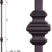 Satin Black 16.1.35 Double Knuckle Solid Iron Baluster for Staircase ...
