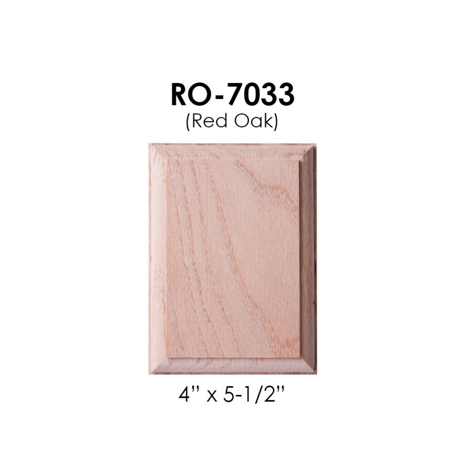 Red Oak 7033 5-1/2 x 4 inch Rectangle Wood Rosette for Stair | Etsy