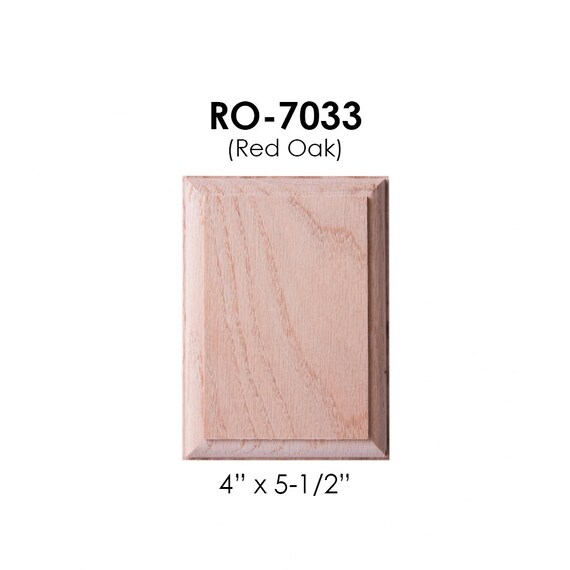 Red Oak 7033 5-1/2 x 4 inch Rectangle Wood Rosette for Stair | Etsy