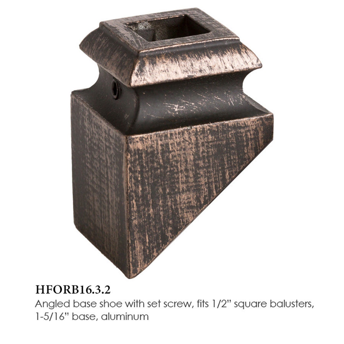 Oil Rubbed Bronze 16.3.2 Angled Base Shoes for 1/2 Inch Square - Etsy