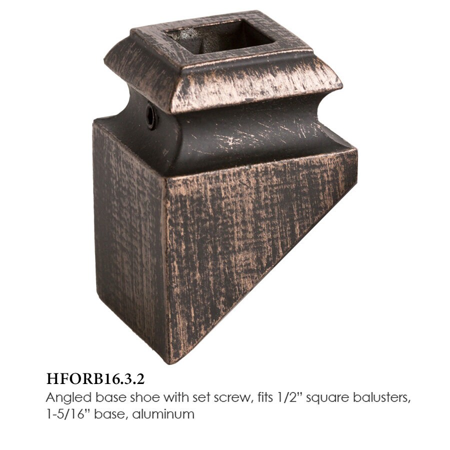 Oil Rubbed Bronze 16.3.2 Angled Base Shoes for 1/2 Inch Square - Etsy
