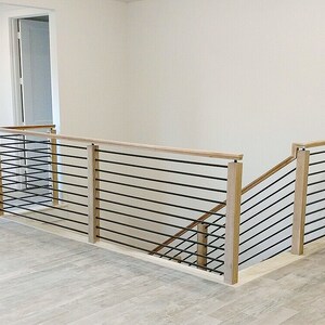 Satin Black 5.1.1 8 Foot X 5/8-inch Round Horizontal Bar Baluster for ...