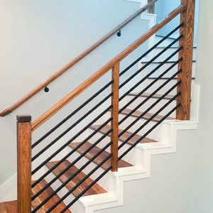 Satin Black 5.1.1 8 Foot X 5/8-inch Round Horizontal Bar Baluster for ...