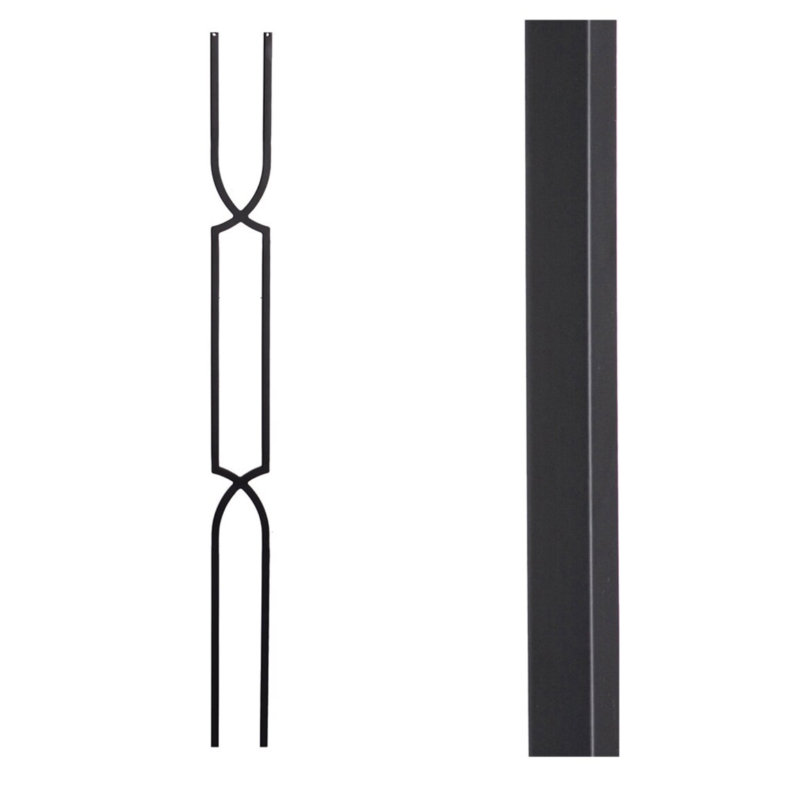 Satin Black 16.6.11 Crossed Arch Hollow Iron Baluster for - Etsy