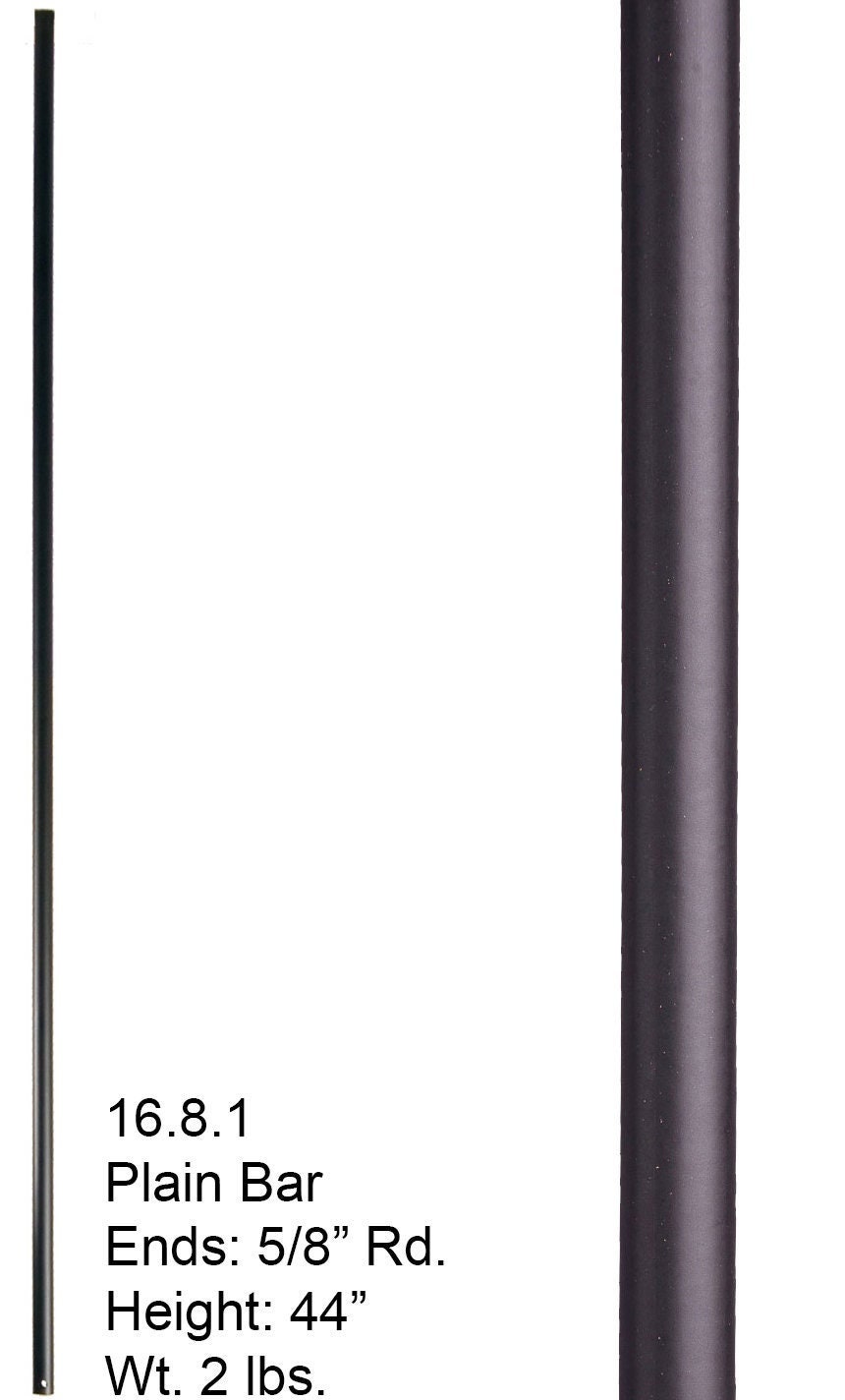 Satin Black 16.8.1 Plain Hollow Round Hollow Iron Baluster for ...