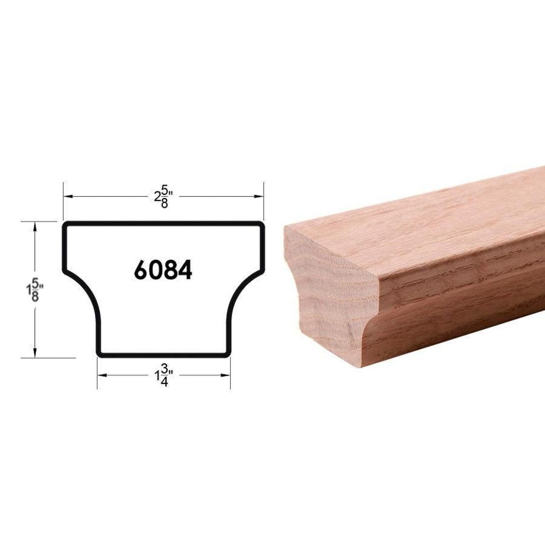 White Oak - 6084-6 - 6 FT Modern Wood Handrail for Stair Remodel - WO ...