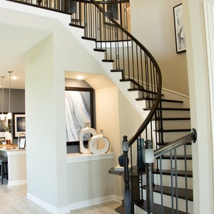 Satin Black 16.6.1 Double Bar Square Hollow Iron Baluster for Staircase ...