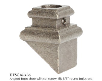 Satin Black 16.3.2 Angled Base Shoes for 1/2 Inch Square Iron - Etsy