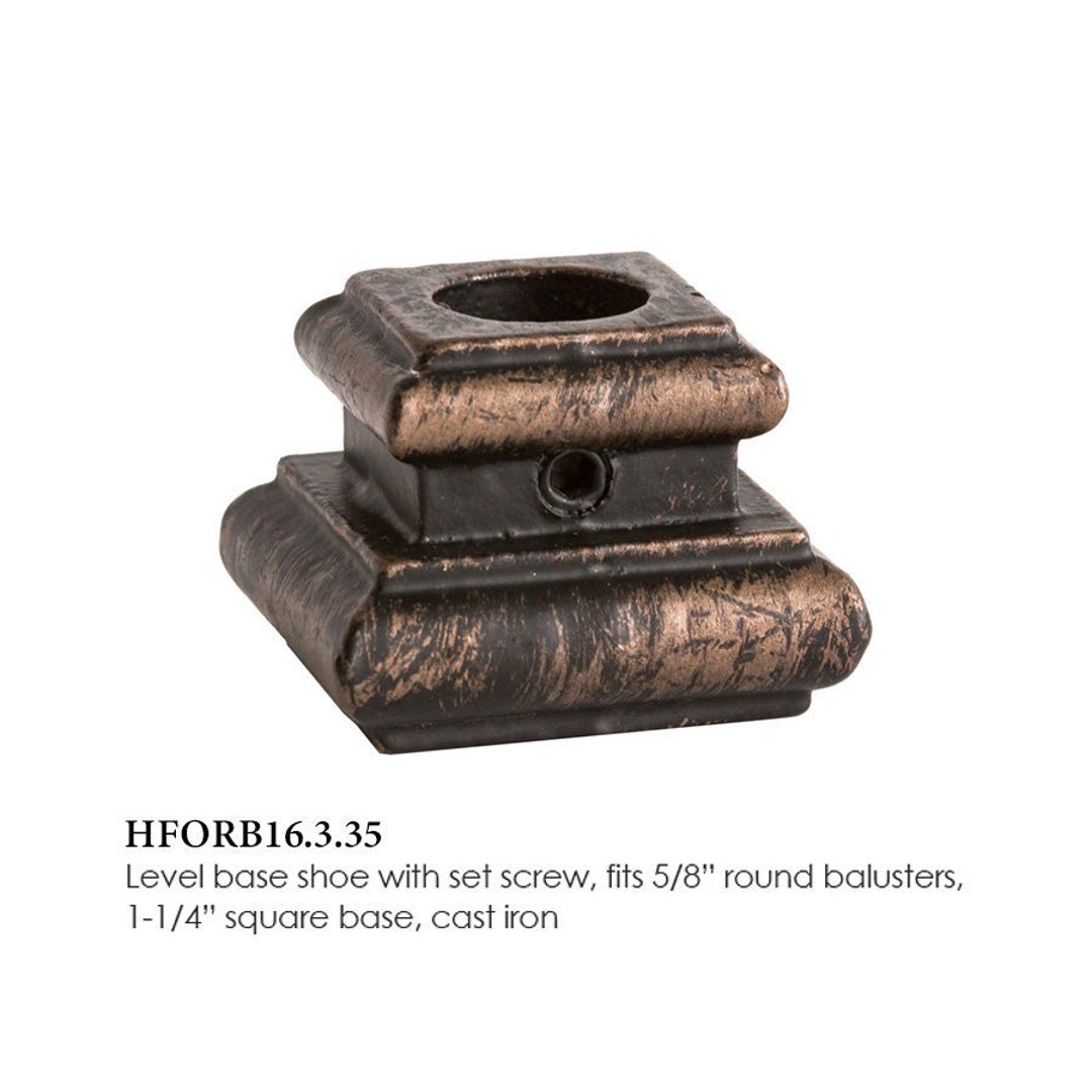 Oil Rubbed Bronze 16.3.35 Flat Base Shoes for 5/8 Inch Round Iron ...