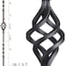 Satin Black 16.1.3-T Single Basket Hollow Iron Baluster for Staircase ...