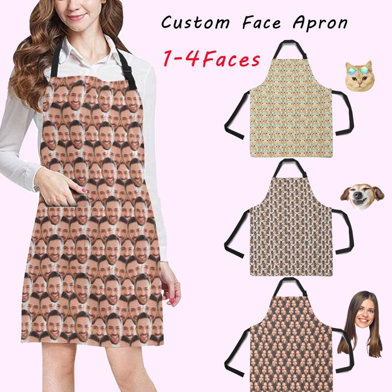 Custom Face Aproncustomize Photo Adjustable Apron for Man - Etsy