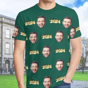 Personalized Graduation Face Photo Shirt,class of 2024 Graduation Shirt ...
