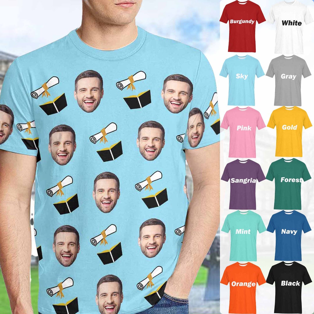 Personalized Graduation Face Photo Shirt,class of 2024 Graduation Shirt ...