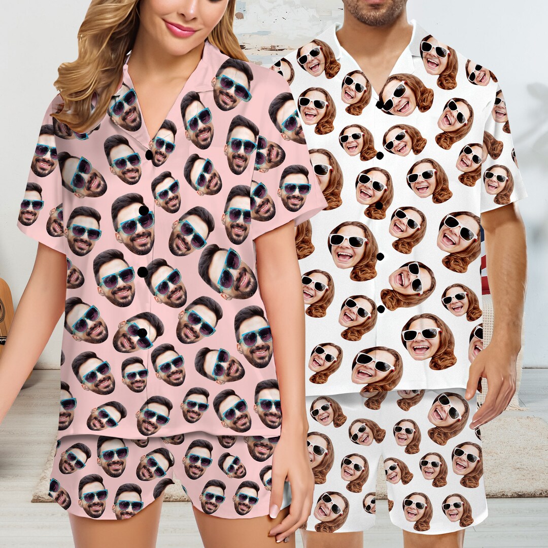 Custom Face Pajamas Set: Personalized Couple Matching Pajamas - Etsy