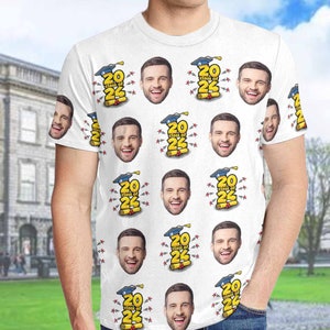 Personalized Graduation Face Photo Shirt,class of 2024 Graduation Shirt ...