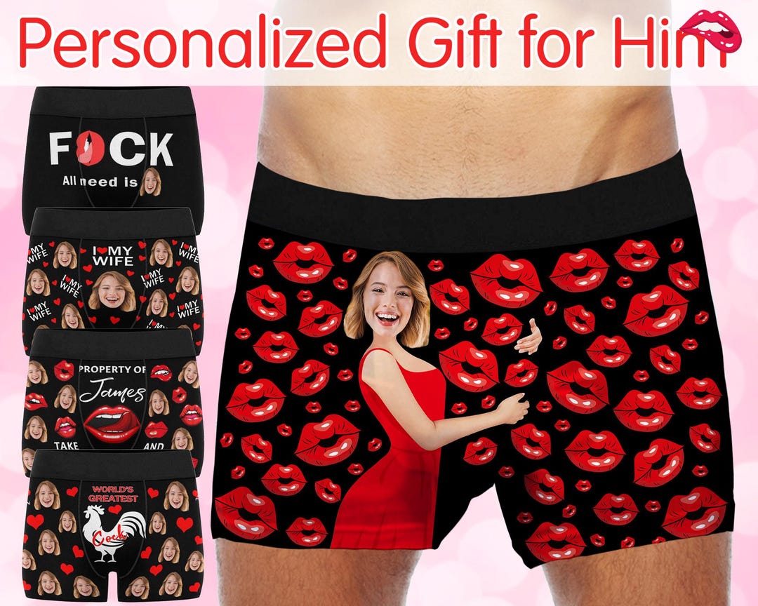 Custom Boxer With Faces,personalized Photo Underwear,picture on Boxer ...
