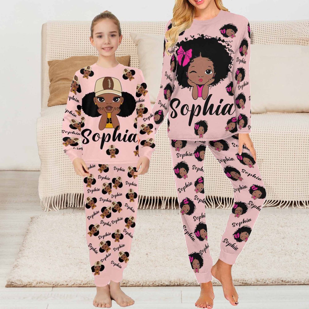 Custom Long Sleeve Pajamas,funny Pajamas Women,custom Name Pajamas ...