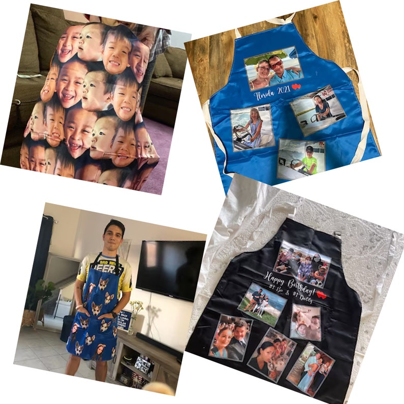 Custom Face Aproncustomize Photo Adjustable Apron for Man - Etsy