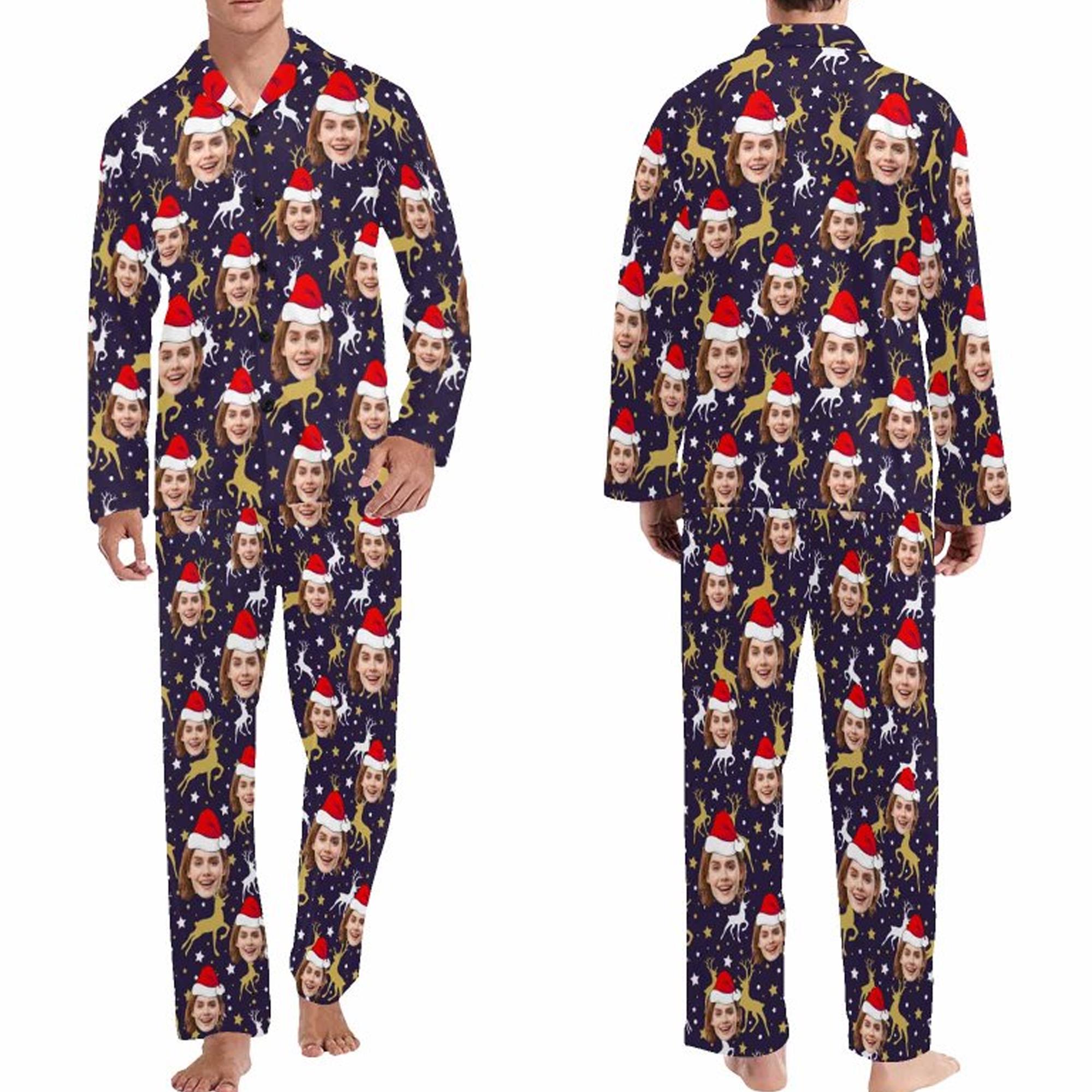 Custom Face Christmas Pajama Set,personalized Family Matching Pajamas ...